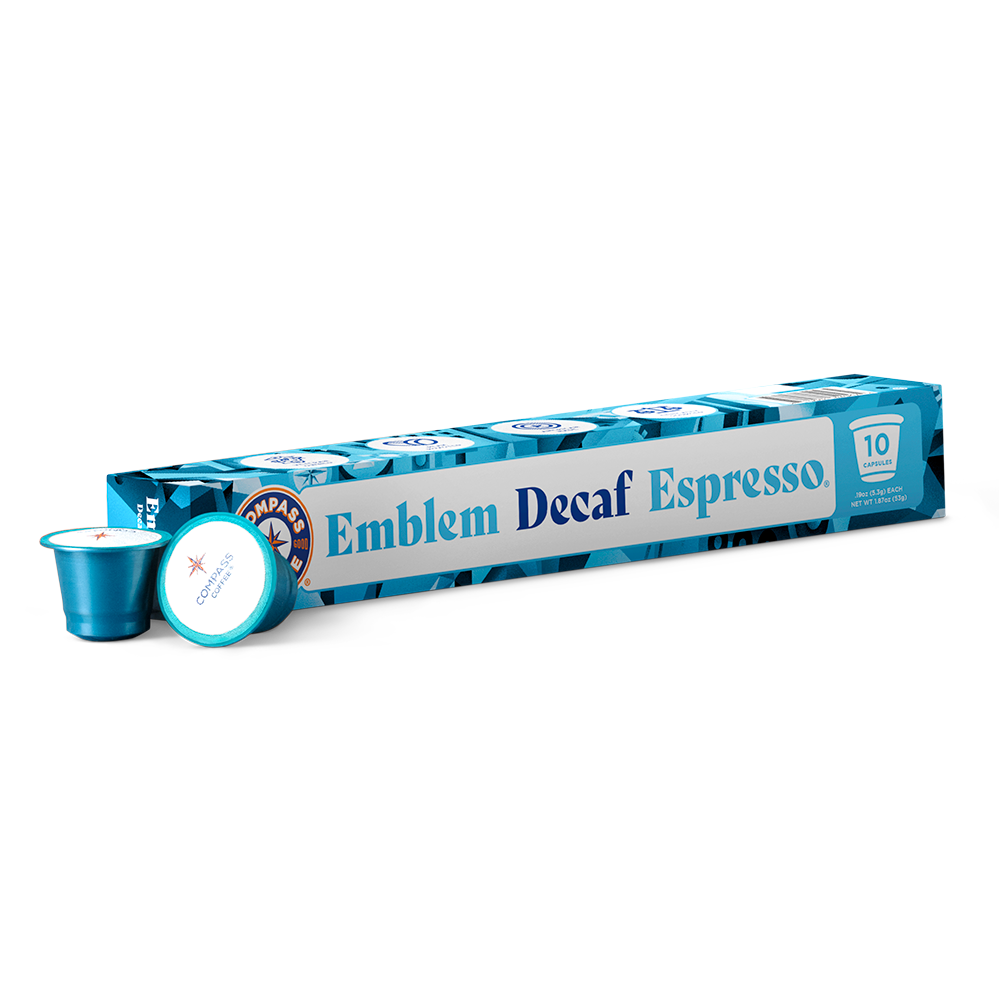 Decaf Emblem Espresso Capsules – Compass Coffee