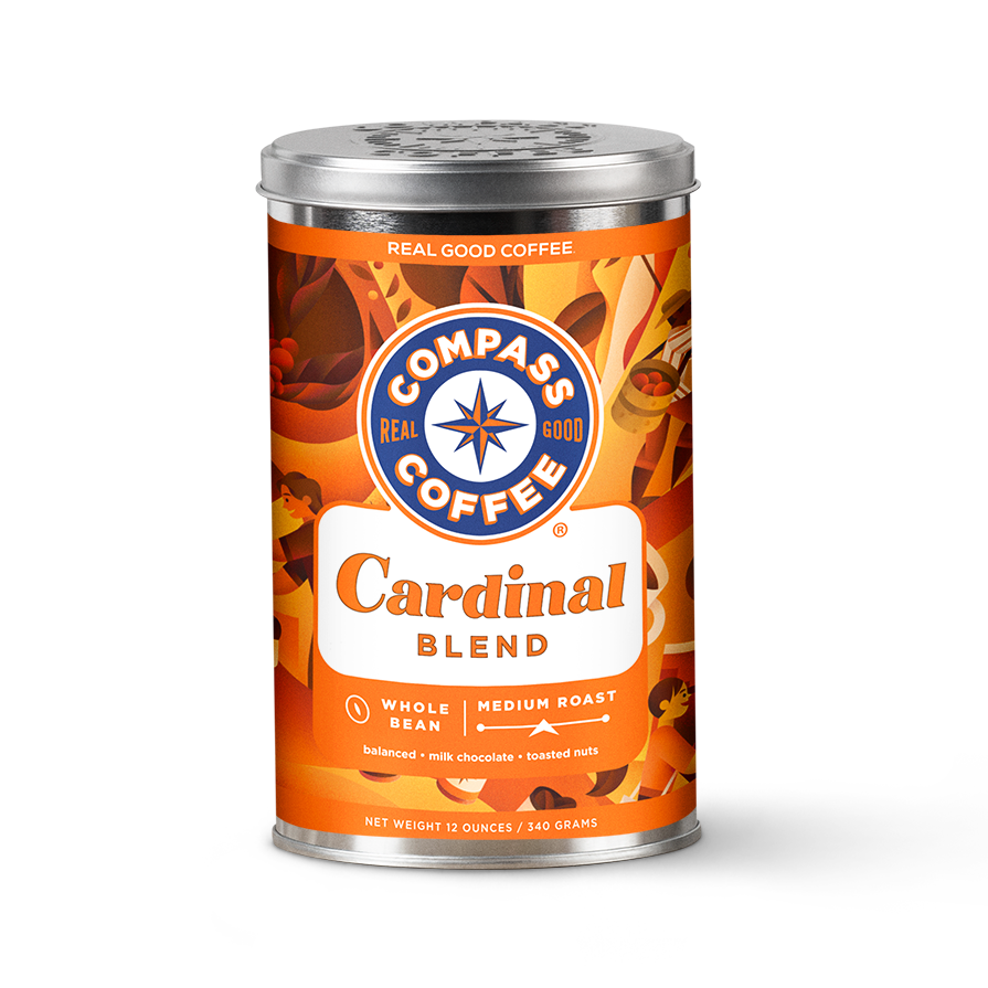 Cardinal 12oz Tin – Compass Coffee